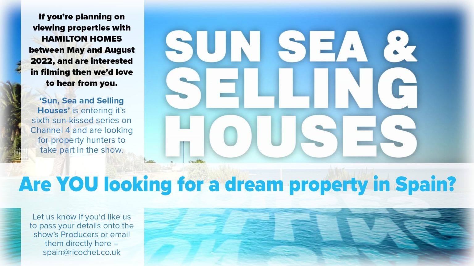 Sun, Sea and Selling Houses, Series 5 - The Hamiltons - Blog Hamilton Homes